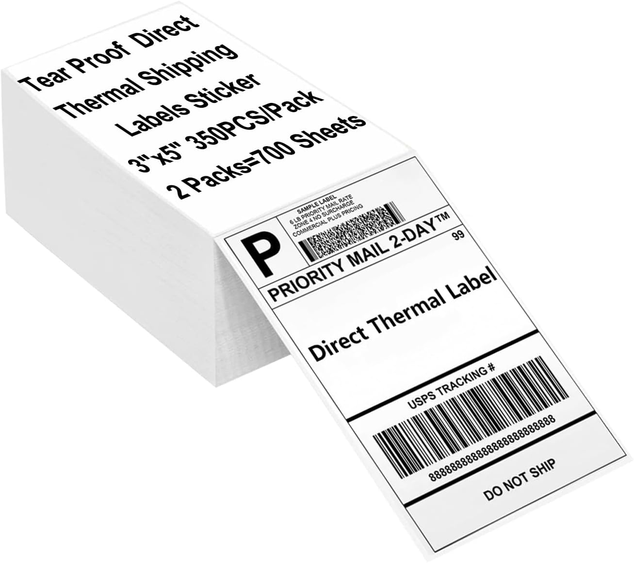 Amazon.com : LENVII 3" x 5" Direct Thermal Labels, Tear-Proof Shipping ...