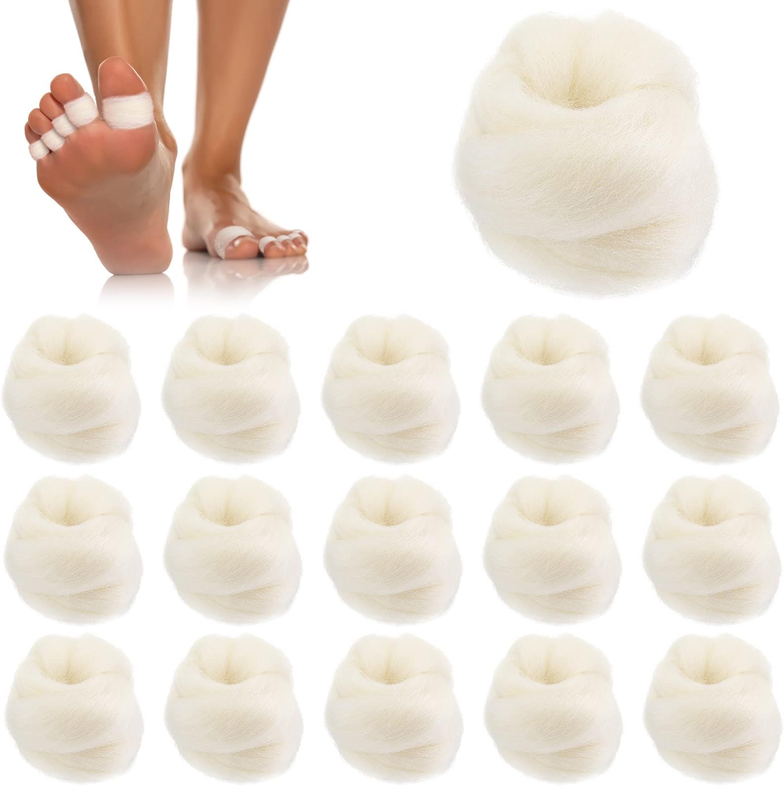Amazon.com: Lambs Wool for Toes Lambs Wool Cushion for Bunion Soft Toe ...