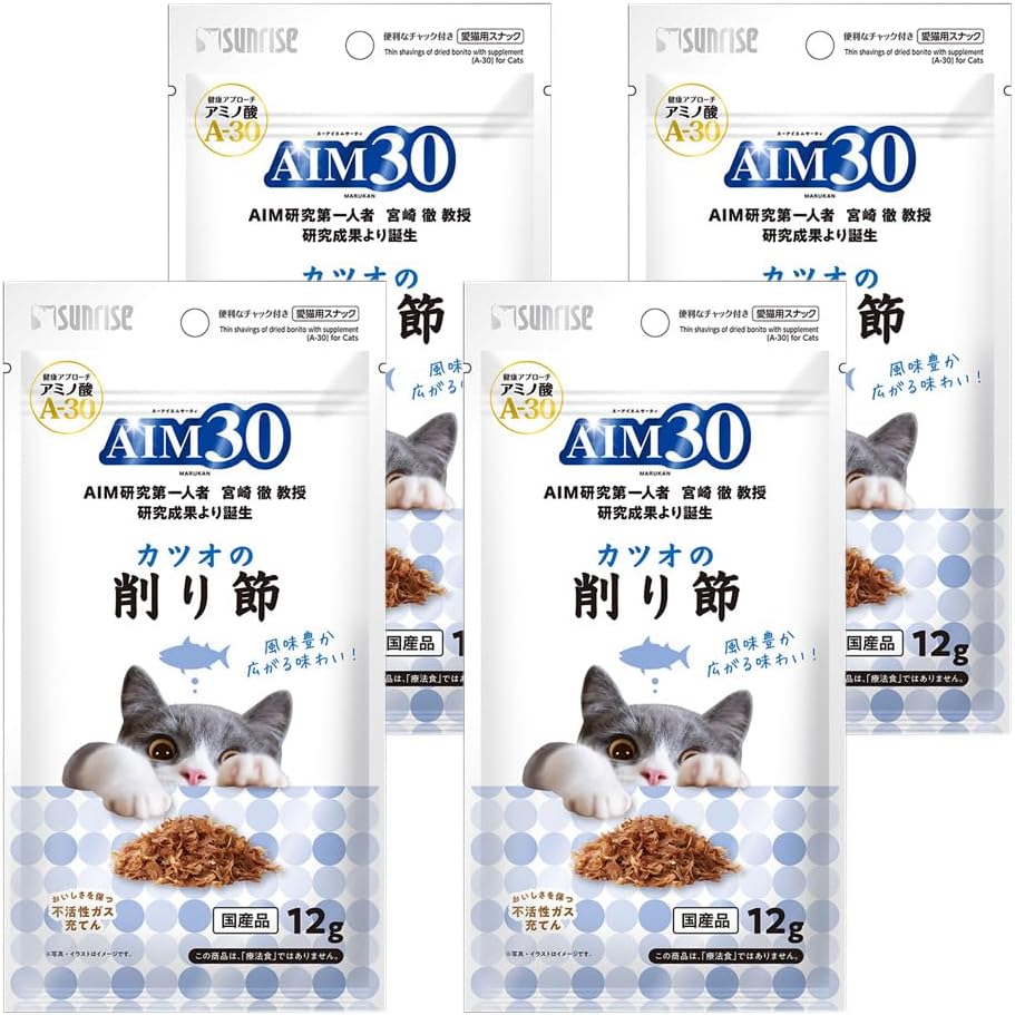 Amazon.co.jp: AIM30 カツオの削り節 12g 4個セット : ペット用品