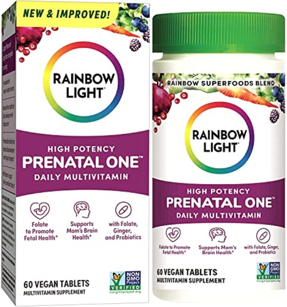 Amazon.com: Rainbow Light High-Potency Prenatal One Multivitamin ...