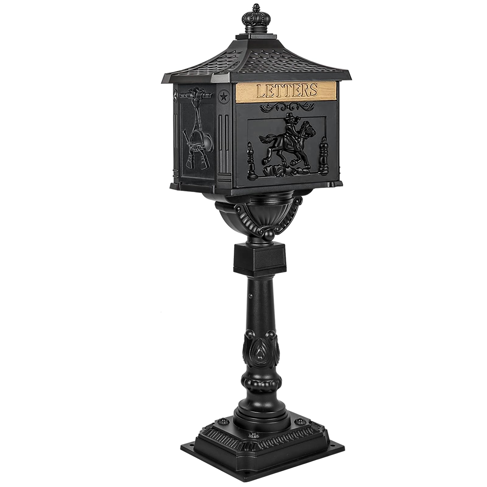Victorian Cast Iron Standing Mailbox Post Boxes | Garden | Swanky