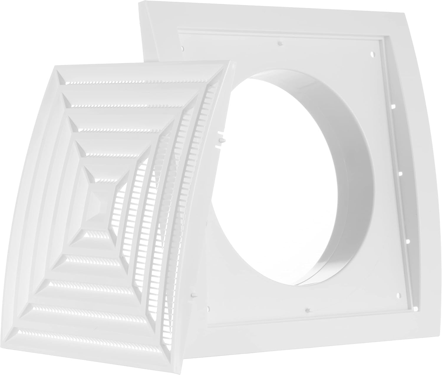 Ø 125mm / 5” White Plastic Ventilation Grille – Air Vent Cover with ...