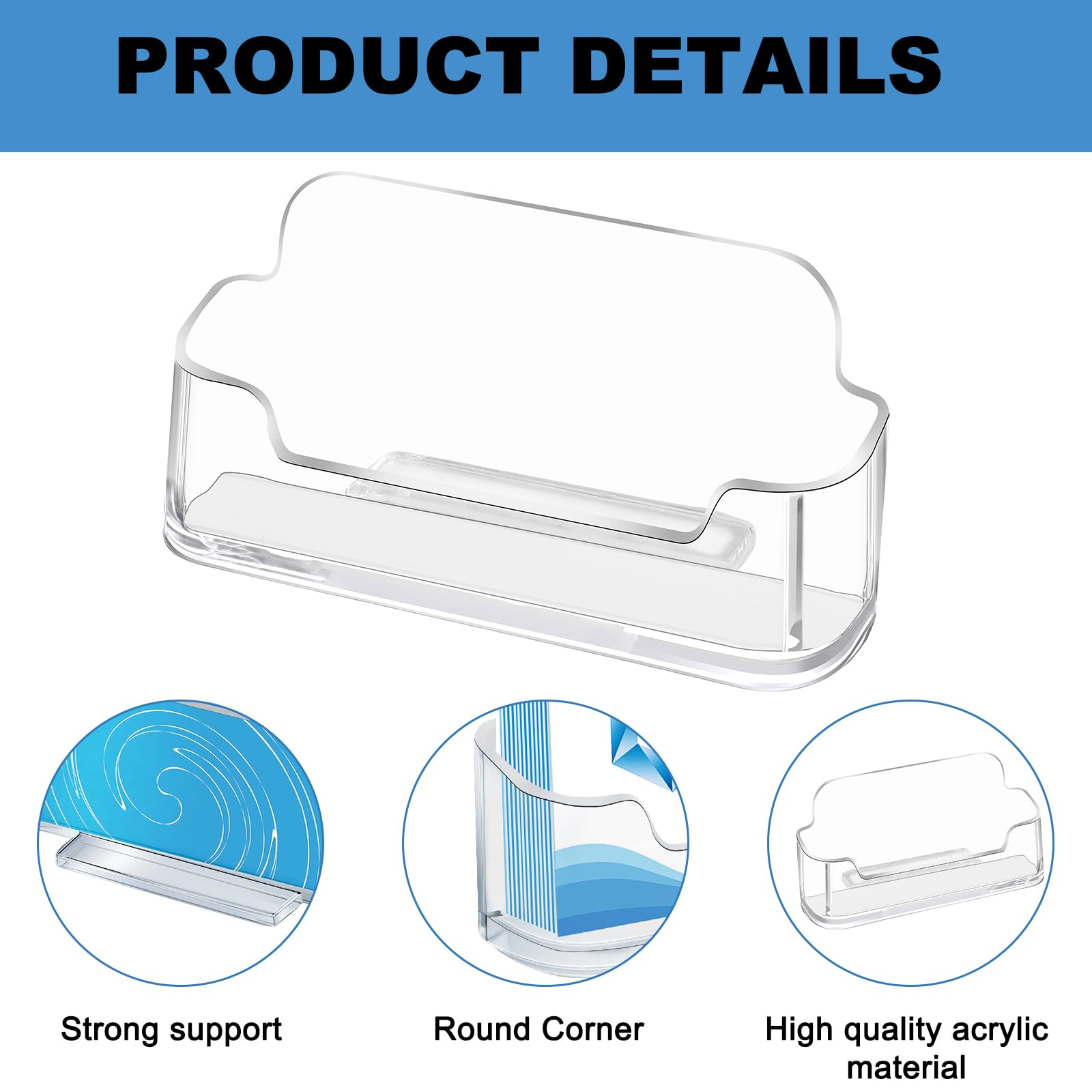 Snapklik.com : Acrylic Business Card Holder For Desk, 40 Pack Plastic ...