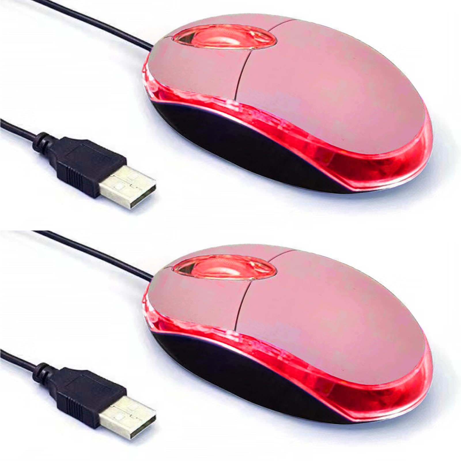 Amazon.com: 2 Pack Wired Mini Optical Mouse Computer Mouse Ergonomic ...