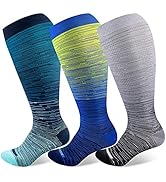 Amazon.com: LEVSOX Plus Size Compression Socks for Women&Men Wide Calf ...