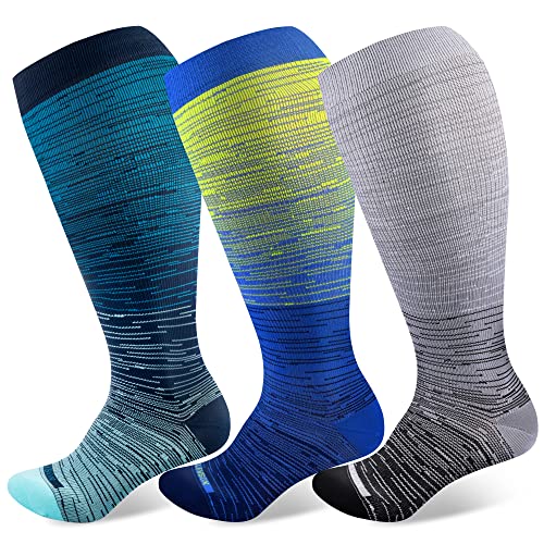 Snapklik.com : LEVSOX Plus Size Compression Socks Men And Women Wide ...