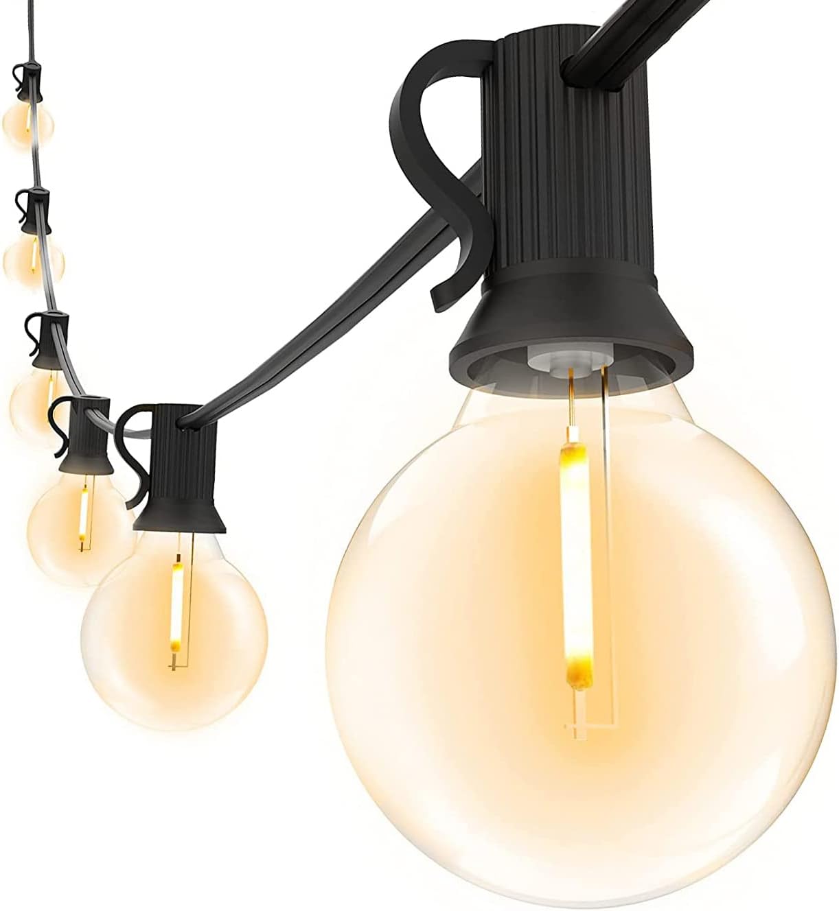 Svater Outdoor String Lights 150FT Patio Lights with 75 + 3 Dimmable ...