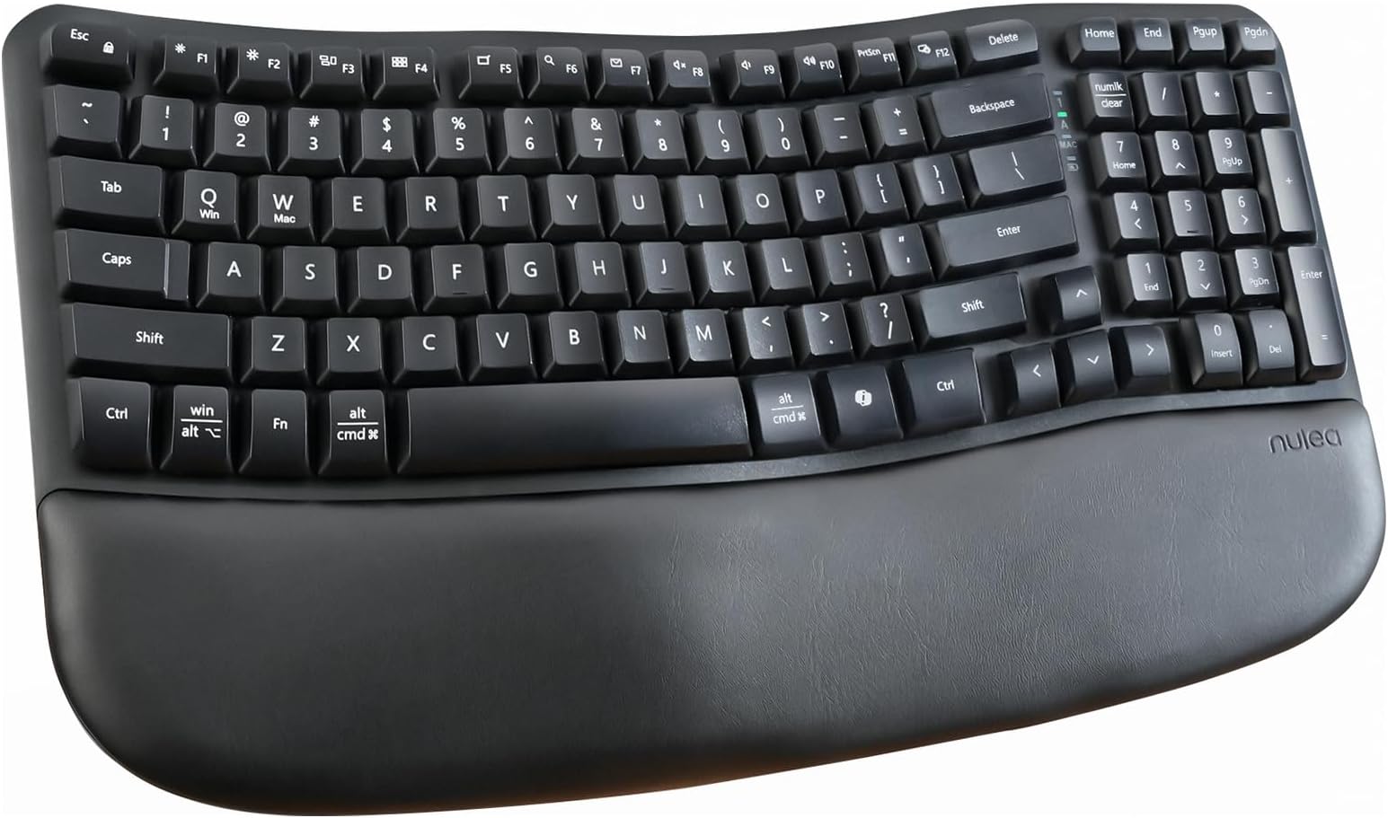 Rt08 Wave Keys Wireless Ergonomic Keyboard With Cushioned Palm Rest ...