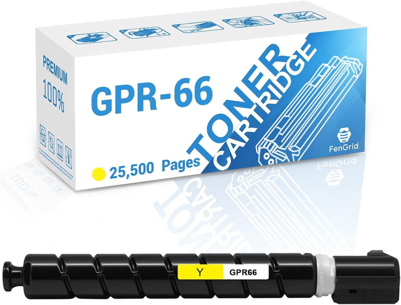 Amazon.com: FenGrid GPR-66 GPR66 Toner Cartridge Yellow Replacement for ...