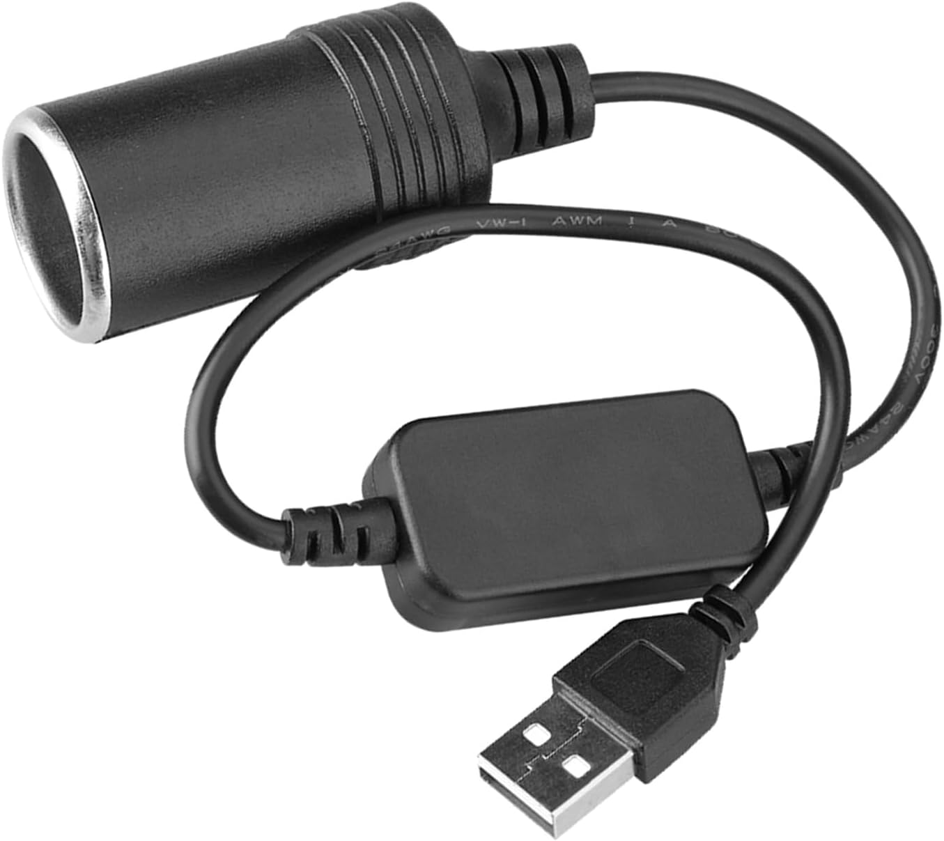 Amazon.com: Zksbdxz USB to Car Cigarette Lighter Adapter, 12V USB Male ...