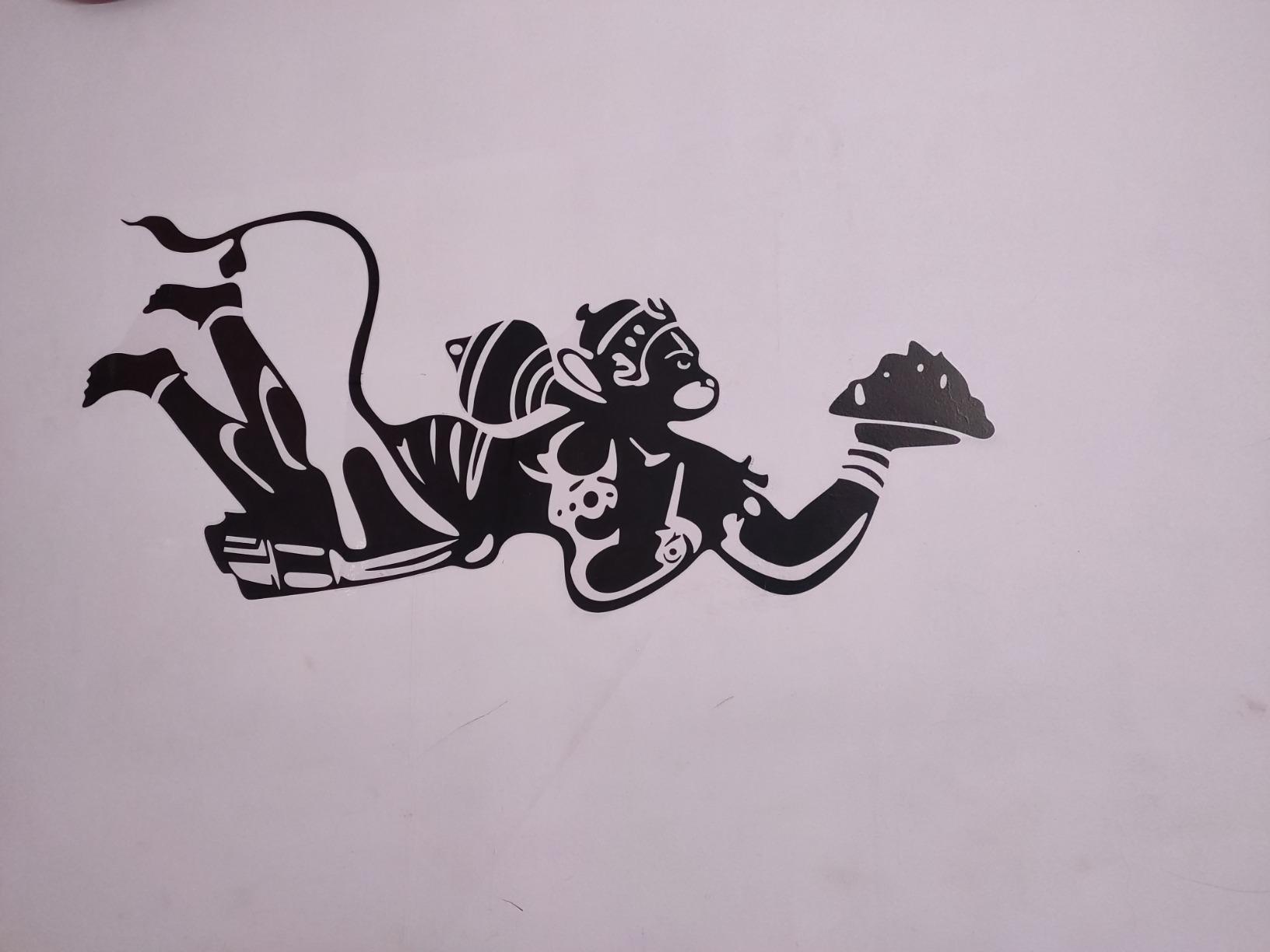 Wallstick Lord Hanuman wallstickers (Vinyl 100 cm x 50 cm) : Amazon.in ...