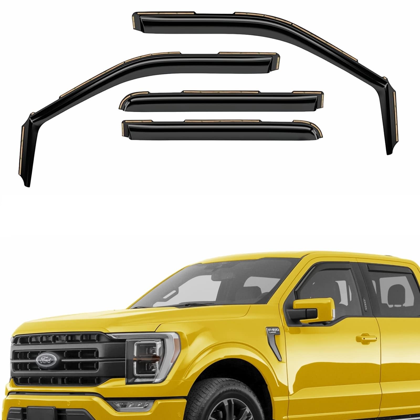 Amazon.com: Extra Durable Window Deflectors in-Channel Window Visors ...