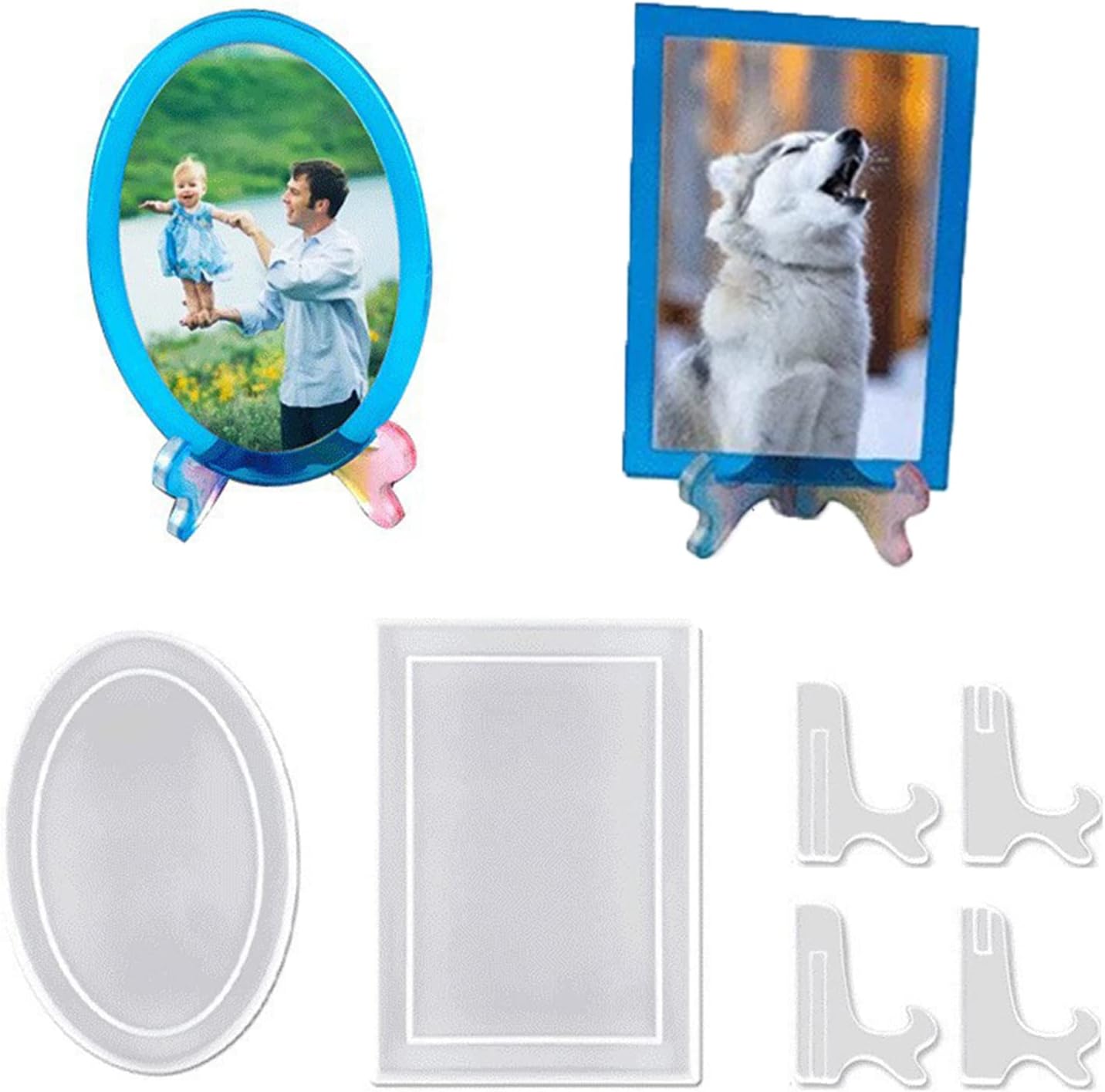 Amazon.com: Oval and Rectangle Epoxy Mold for Photo Frame,Picture Frame ...