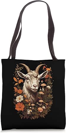 Amazon.com: Goat Cottagecore Aesthetic Fairycore Floral Mushroom Fungi ...