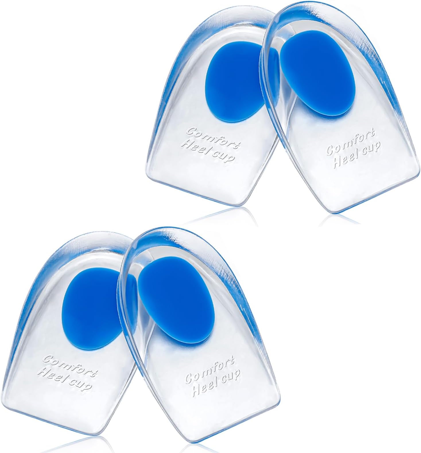 Amazon.com: Gel Silicone Heel Pads/Cups,2 Pairs Heel Lifts for Achilles ...
