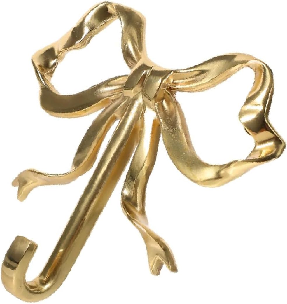 Amazon.com: Parliky Bow Hook Single Hanger Gold Coat Hooks Bow Shaped ...