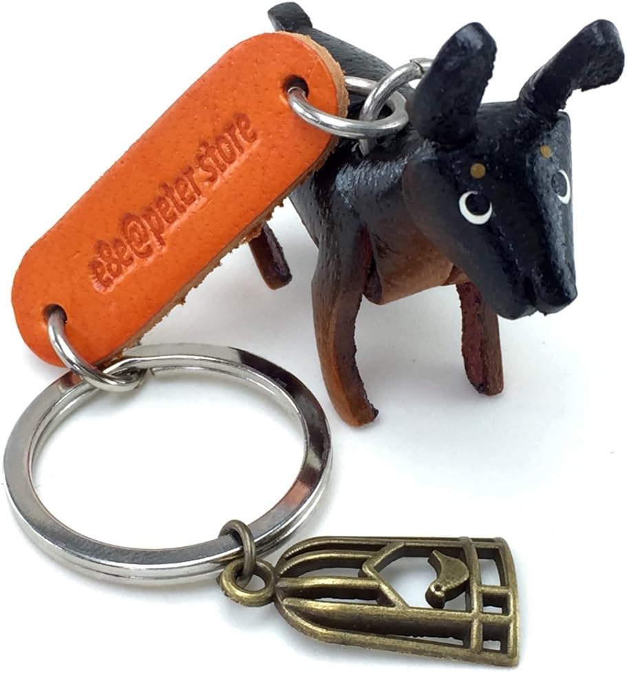 Amazon.com: Doberman 3D Animal Style So Cute Handcraft Leather Keychain ...