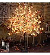 Amazon.com: Agusbagli 7FT 128LED Artificial Lighted Fall Eucalyptus ...
