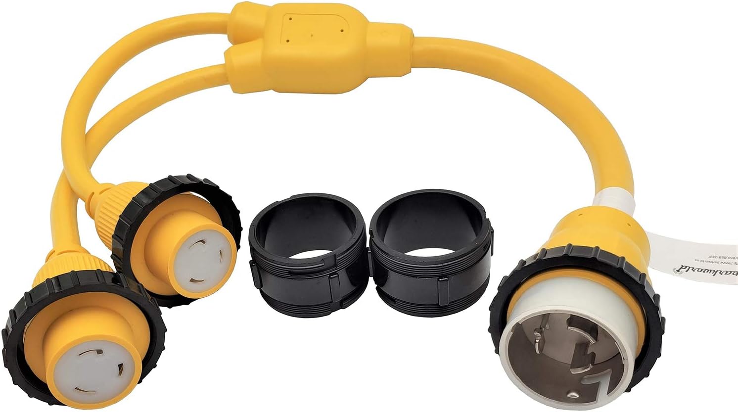 Parkworld 62169 Splitter Marine Shore Power Y Adapter 50A 125V Plug SS1 ...