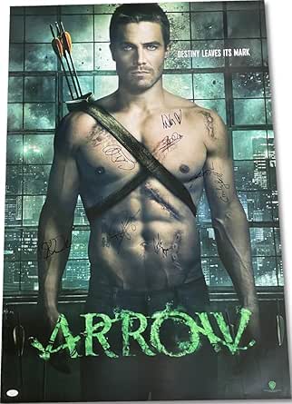 Arrow Signed Cast Autographed 27x40 Original WB Poster Stephen Amell +7 ...