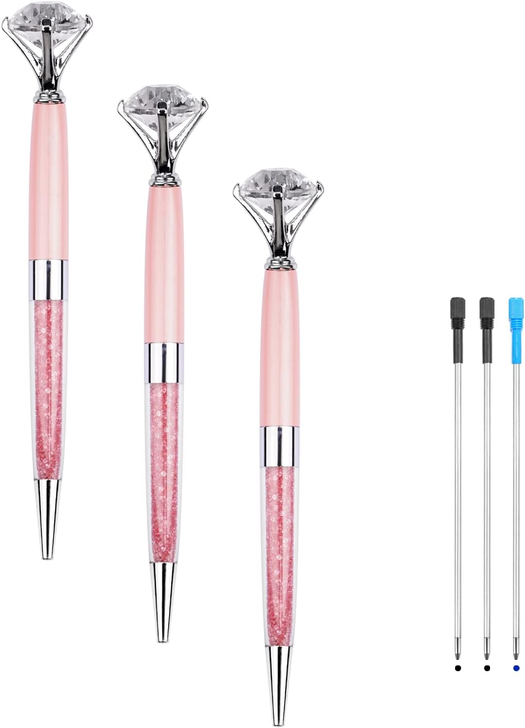 Amazon.com : YOUMI Big Diamond pens, Black Ink Ballpoint pen Bling ...