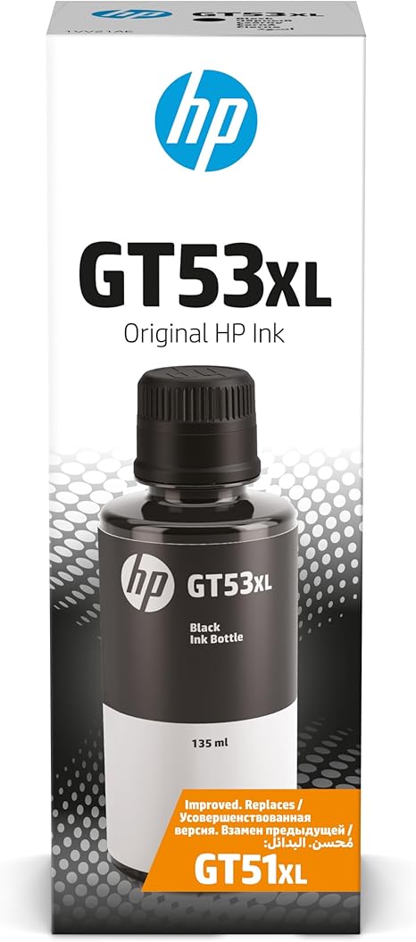 Hp Gt53XL 135-ml Black Original Ink Bottle: Buy Online at Best Price in ...