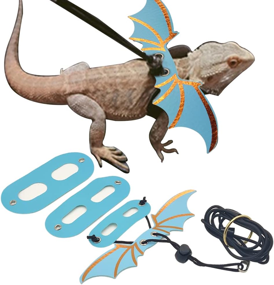 Amazon.com : Adjustable Lizard Leash Luminous Reptile Harness Bearded ...
