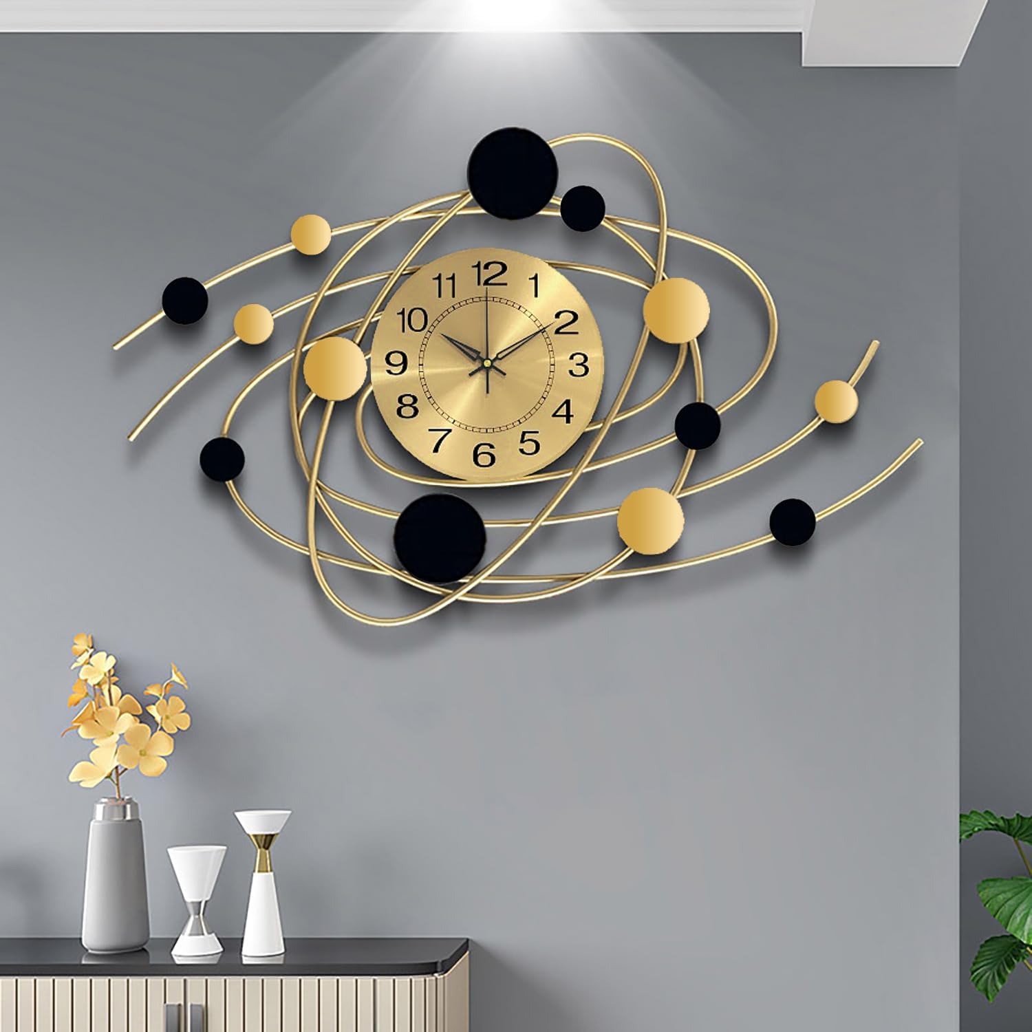 Amazon.com: ZTDPHZ Large Modern Wall Clock Decorative, Silent Non ...