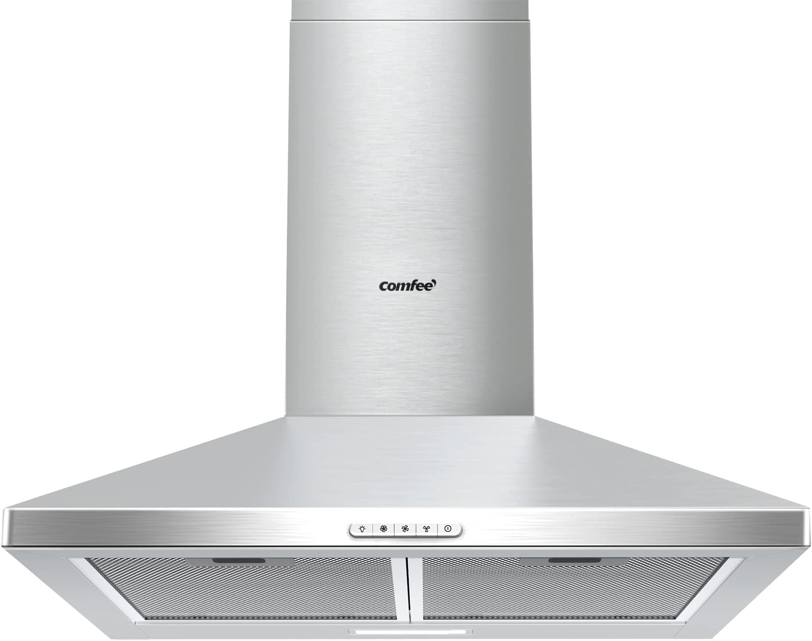 COMFEE' 60 cm Chimney Cooker Hood Stainless Steel Extractor Hood with ...