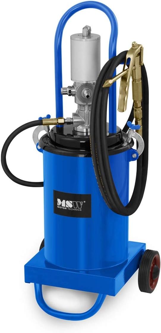 MSW Pneumatic Grease Pump 12 L Portable Grease Injector Gun Lubricant ...