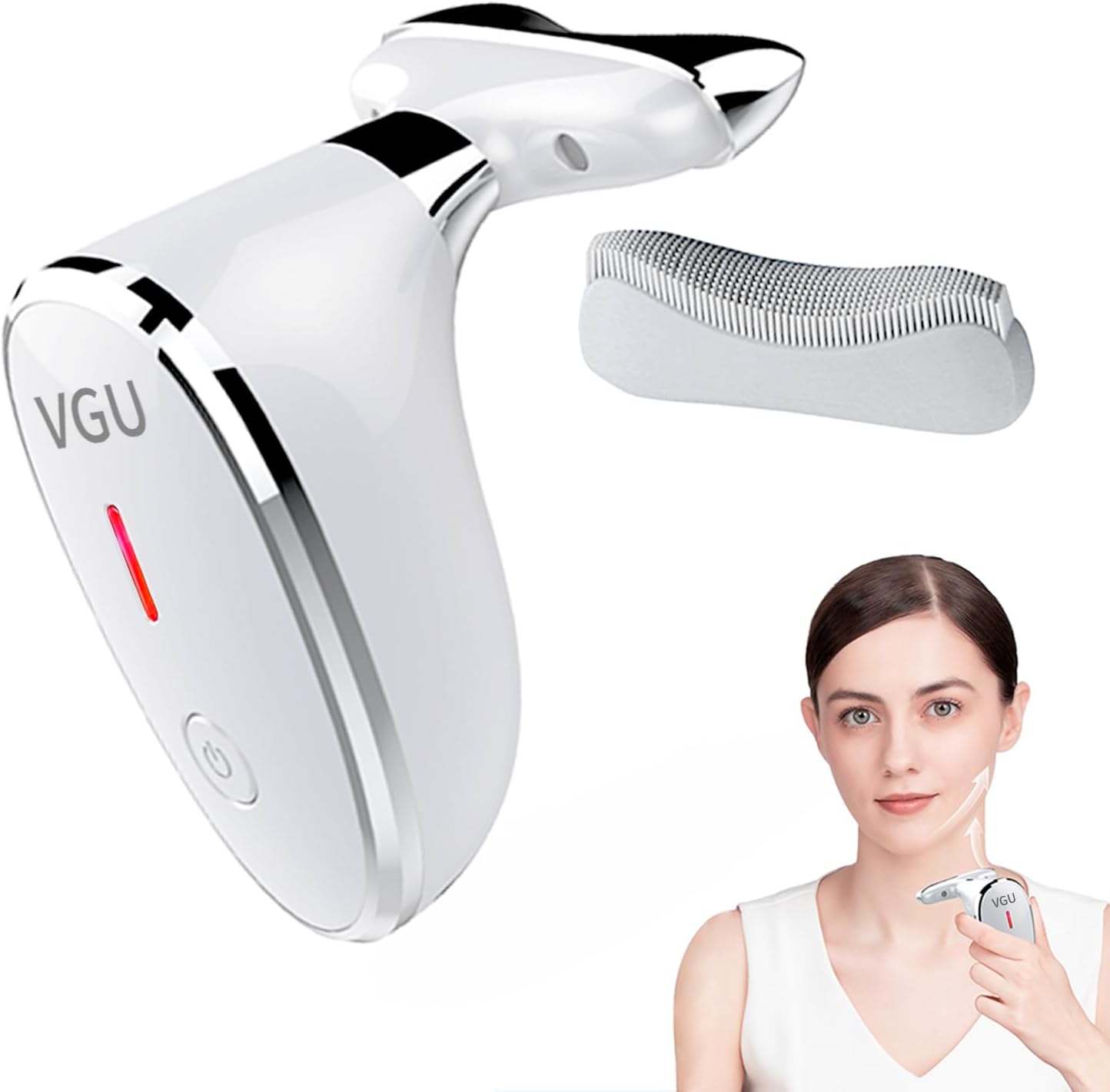 Amazon.com: Face Massager, Facial Neck Care Tool with Vibrating Heating ...