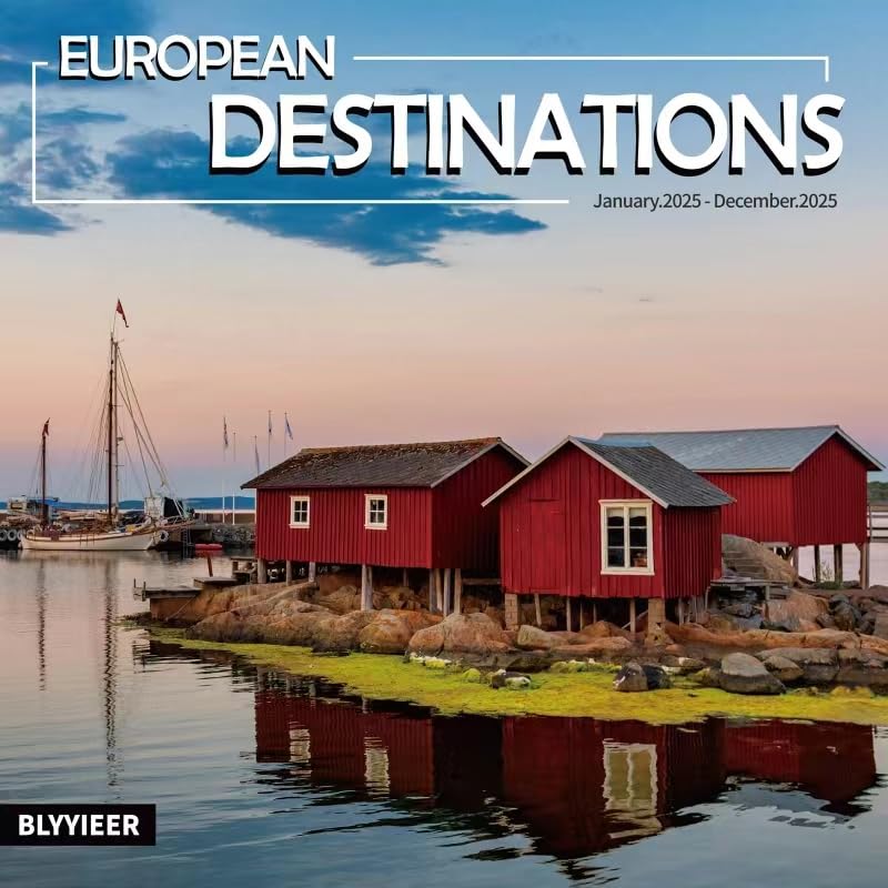 Snapklik.com : 2025 Wall Calendar, European Destinations Wall Calendars ...