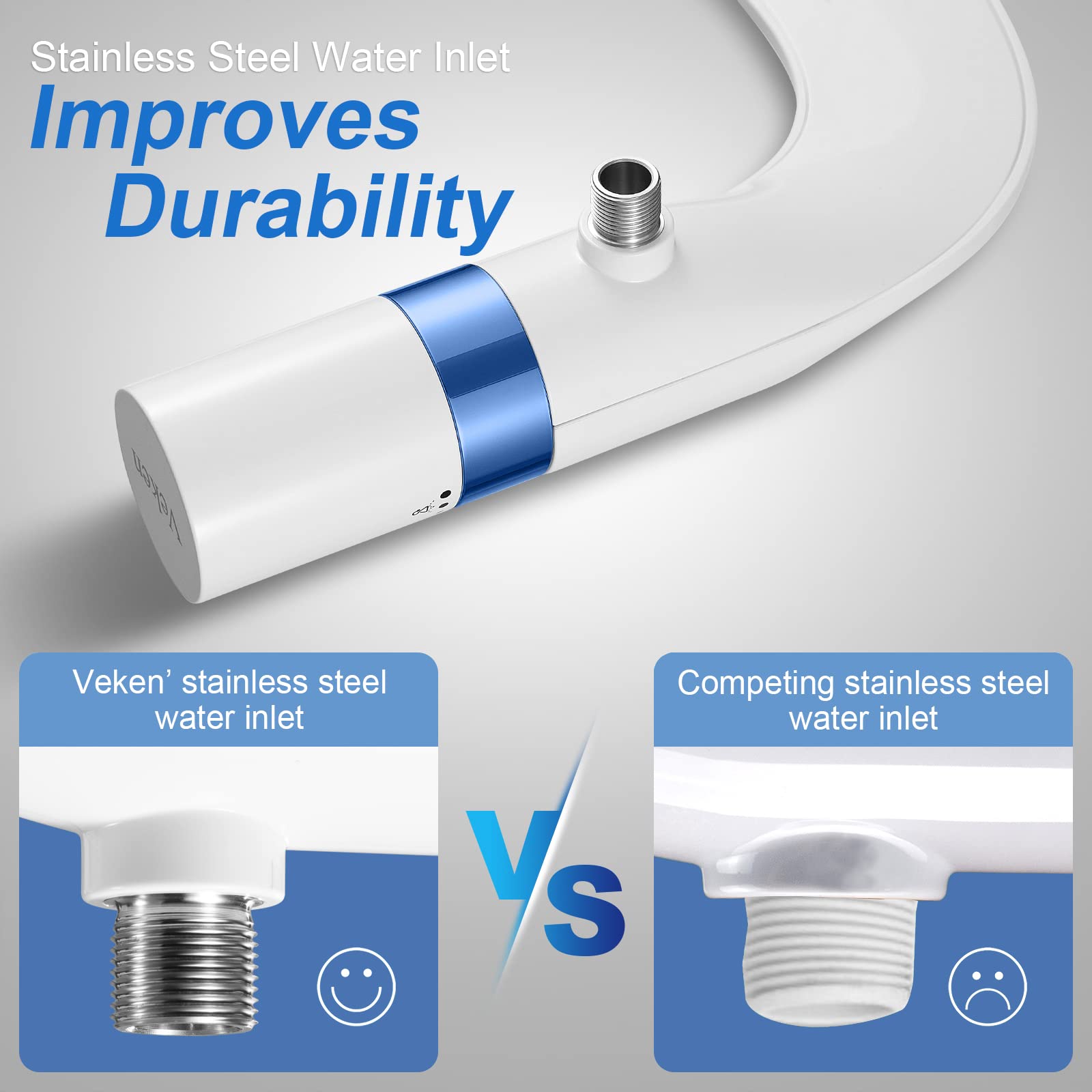 Snapklik.com : Veken Ultra-Slim Bidet Attachment For Toilet Dual Nozzle ...