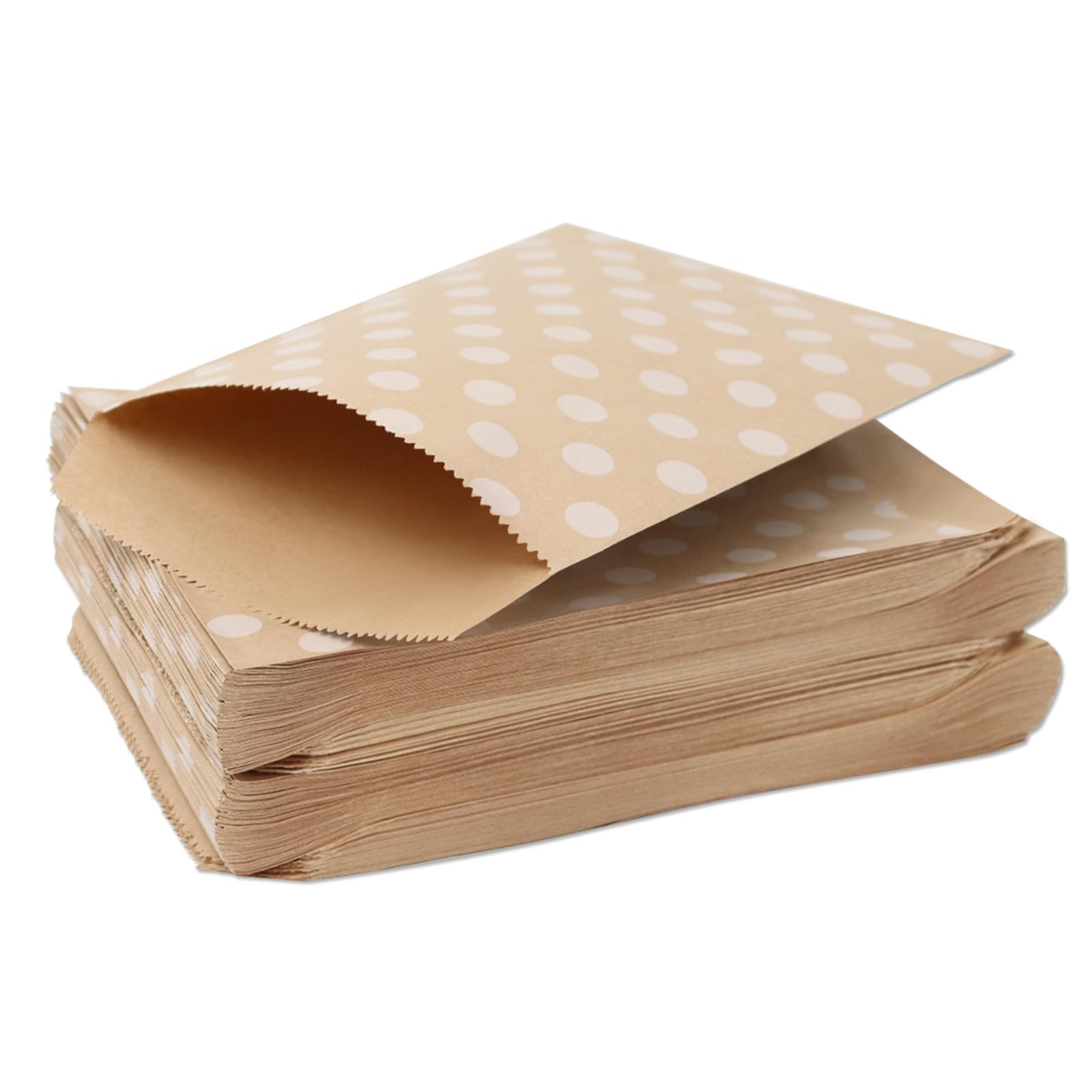 Goalfly 200 Pcs Flat Paper Bags, 5.1 x 7.1 Inches Small Brown Paper ...