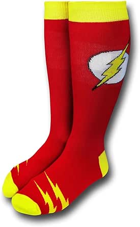 Amazon.com: The Flash Classic Logo Men's Red Crew Socks : Clothing ...