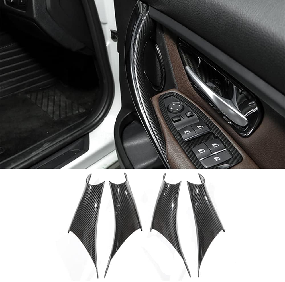 Amazon.com: TENGBASE Carbon Fiber Door Handle Covers for BMW 3/4 Series ...