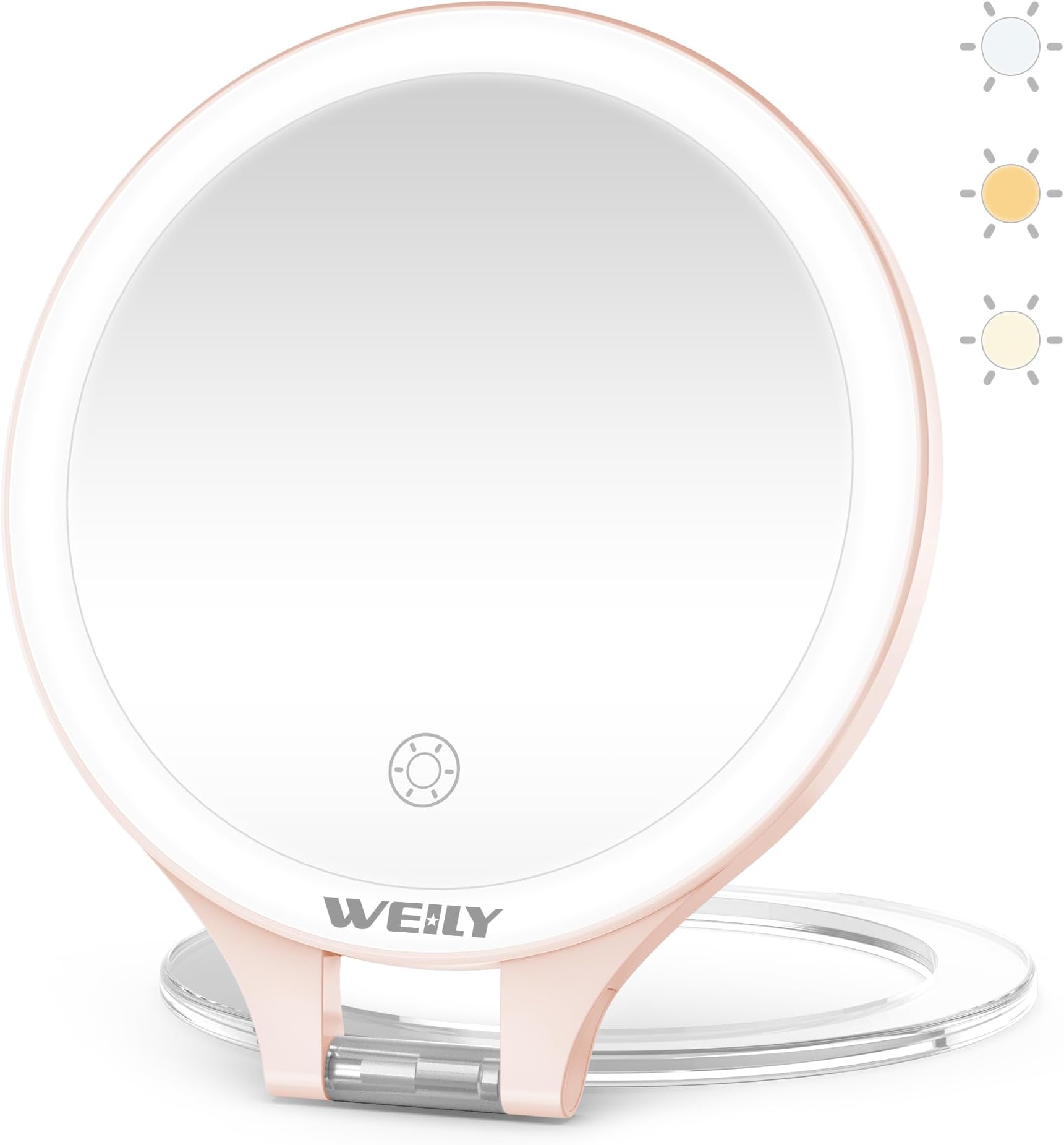 Amazon.com: DESCHEN Rechargeable Travel Makeup Vanity Mirror with ...