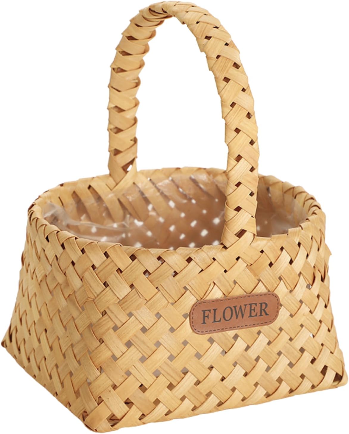Amazon.com: MEUMITY Rattan Flower Basket, Small Wicker Basket with ...