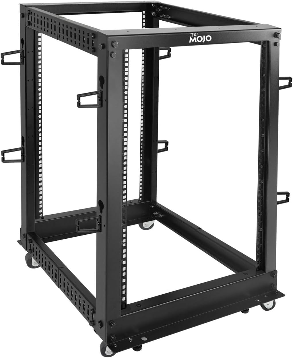 Amazon.com: Tecmojo 15U Open Frame Server Rack,4-Post Adjustable Depth ...