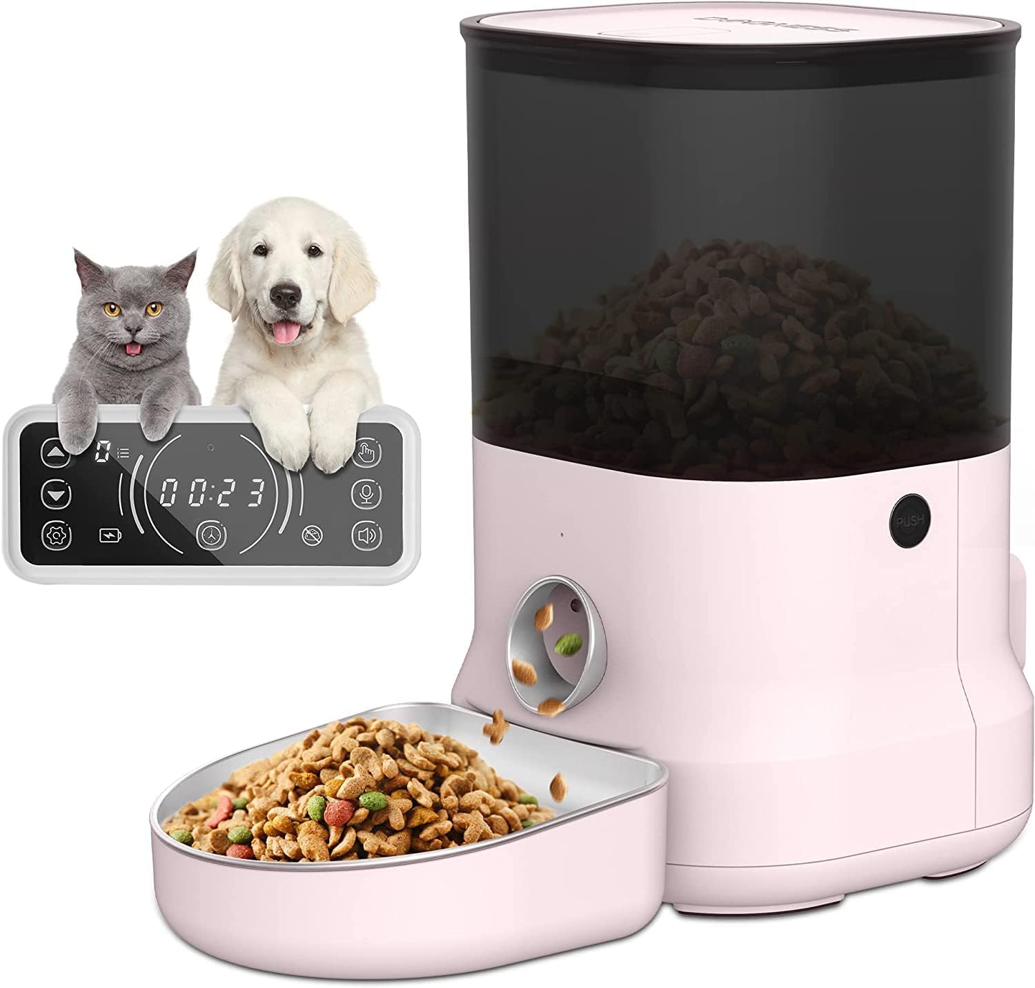 Pet Supplies : DOGNESS Pink Cube Programmable Feeder, 4 Liters : Amazon.com