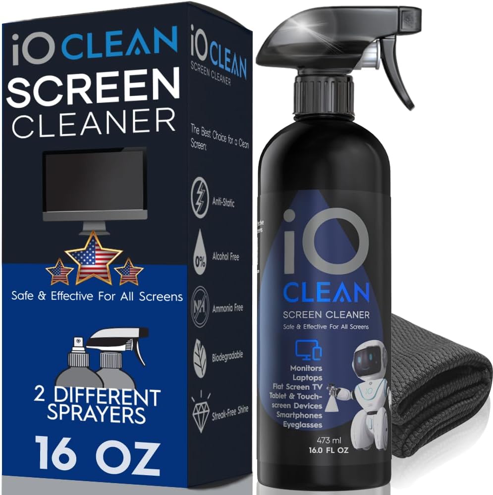 Screen Cleaner Spray (16oz) – Best Large Kit for LCD LED Matte TVs ...