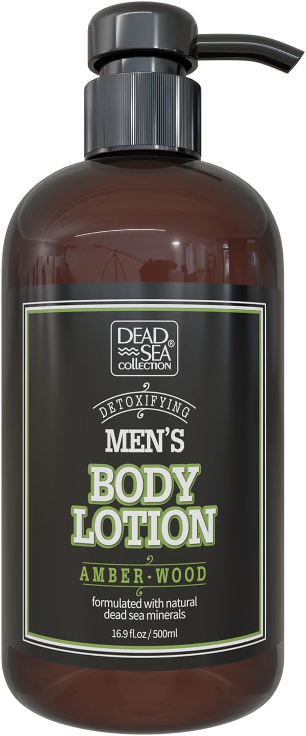 Amazon.com : Dead Sea Collection Amberwood Men's Body Lotion - Maximum ...