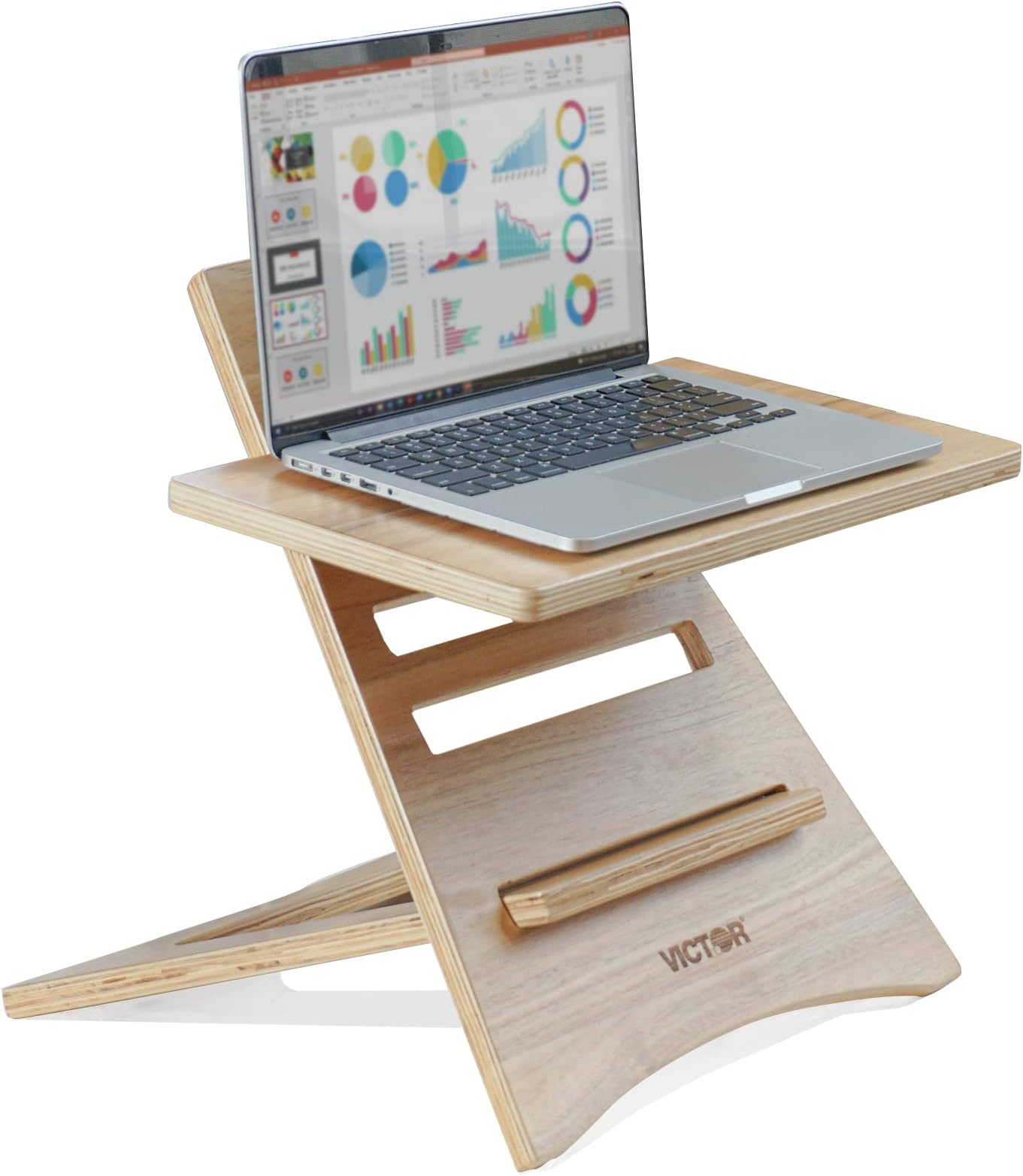 Amazon.com: Victor DC075 High Rise Foldable Acacia Wood Laptop Stand ...