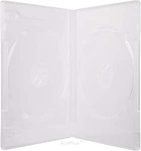 Amazon.com: AcePlus 10 Super Clear Double 2-Disc DVD Cases in 14mm Standard Thickness with Clear ...