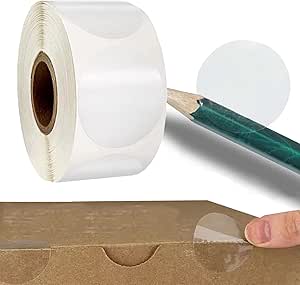 Clear Package Seals Stickers, Envelope Sealer for Mailing 1 Inch Round ...