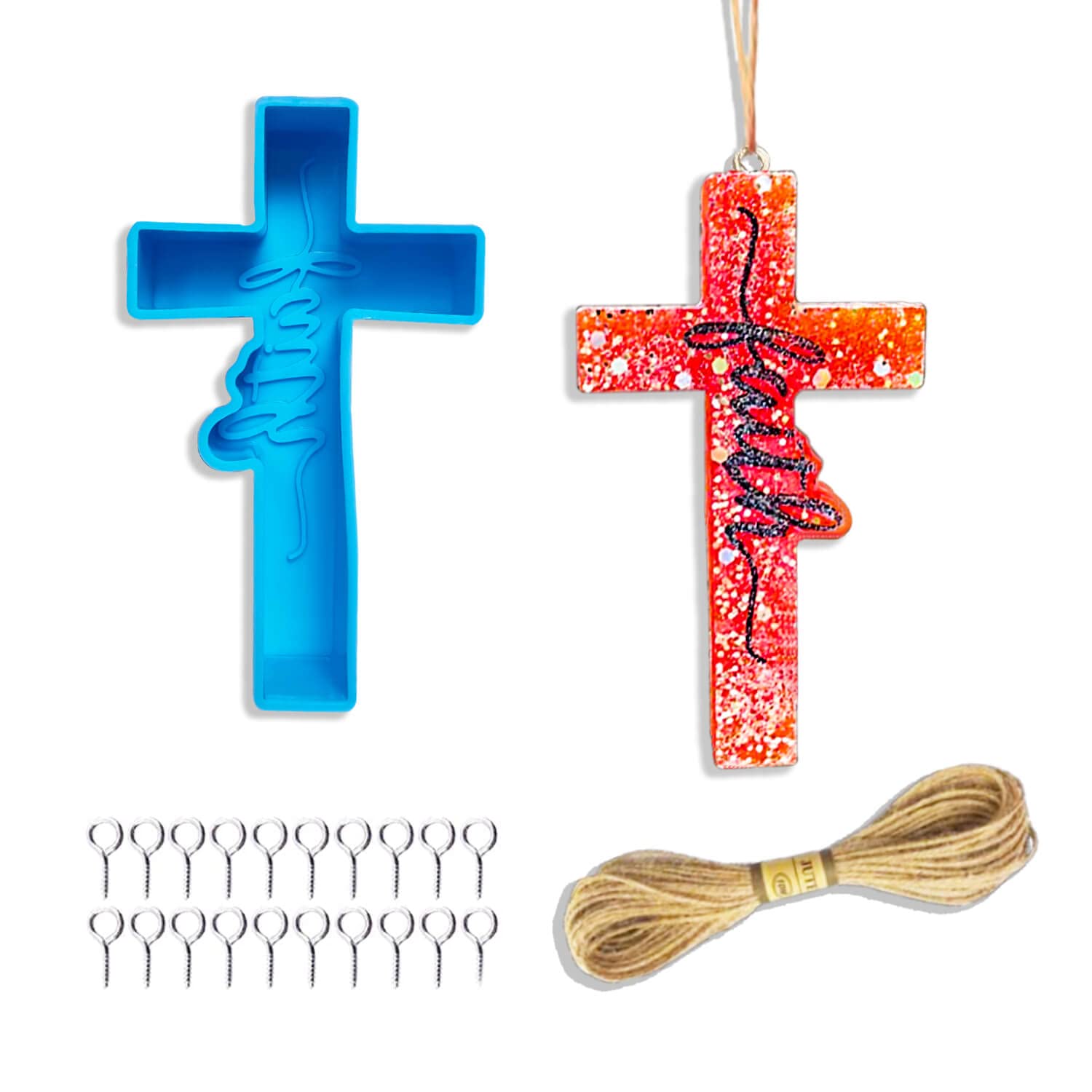 Amazon.com: Rifanda Faith Cross Silicone Freshie Mold for Car, Car ...