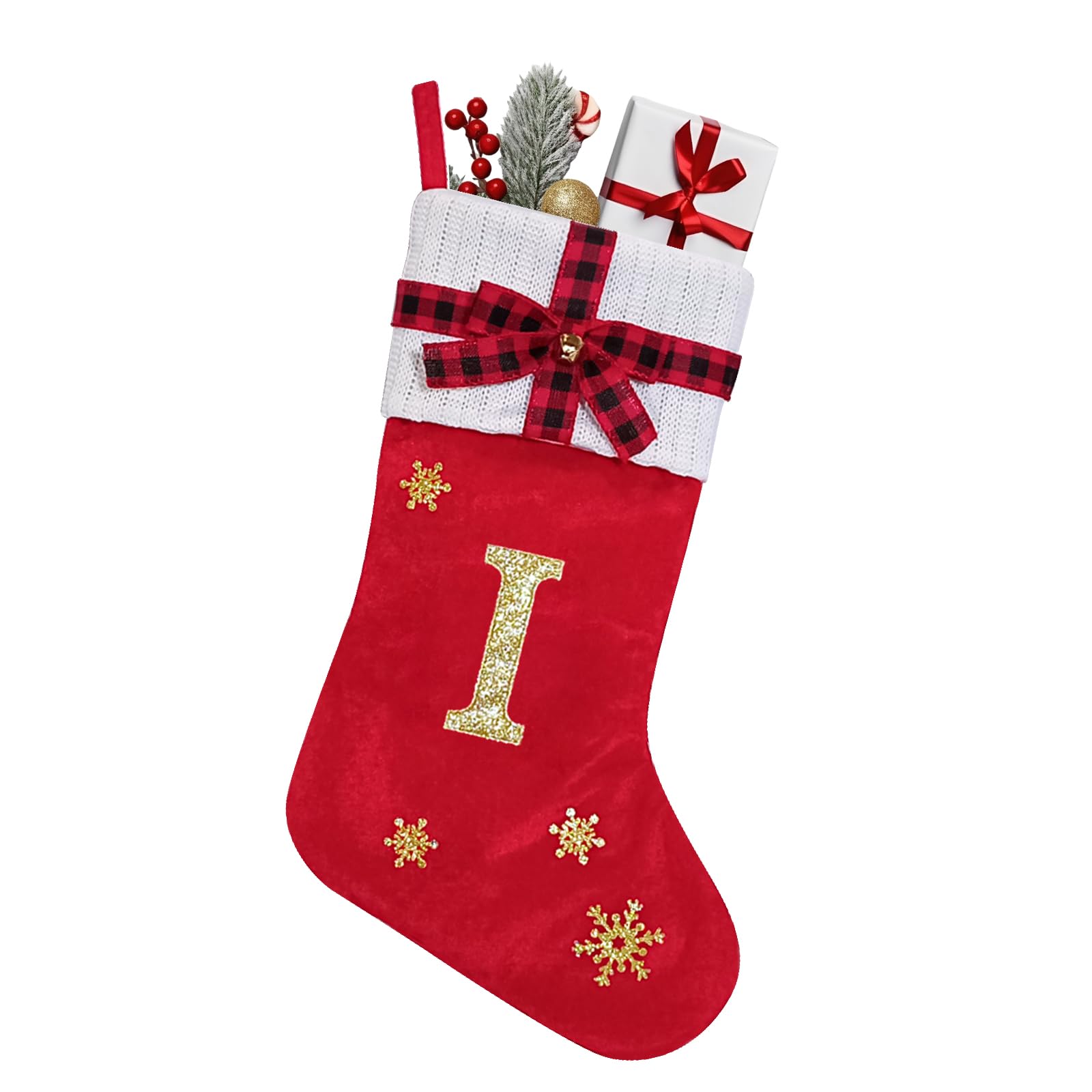 Amazon.com: Hying Christmas Stockings Xmas Custom Monogram Stockings ...