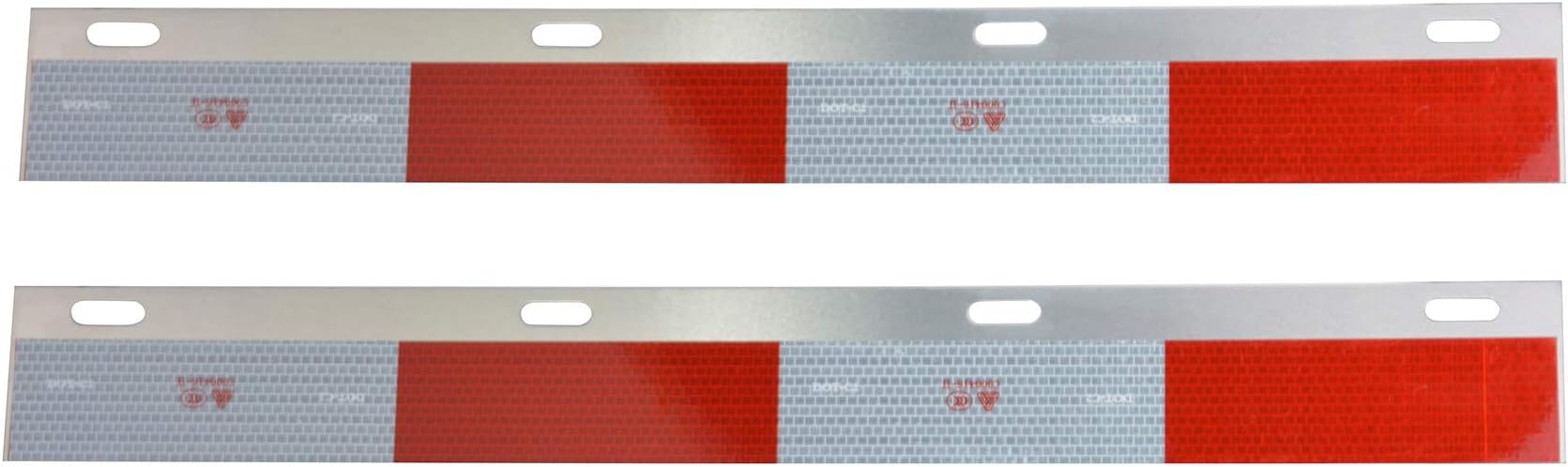Amazon.com: Aluminum Straight Mud Flap Strip Conspicuity Reflector Top ...