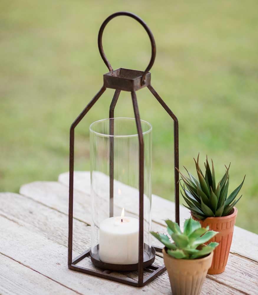 Amazon.com: Attractive and Graceful Small Tribeca Gold Metal Lantern ...