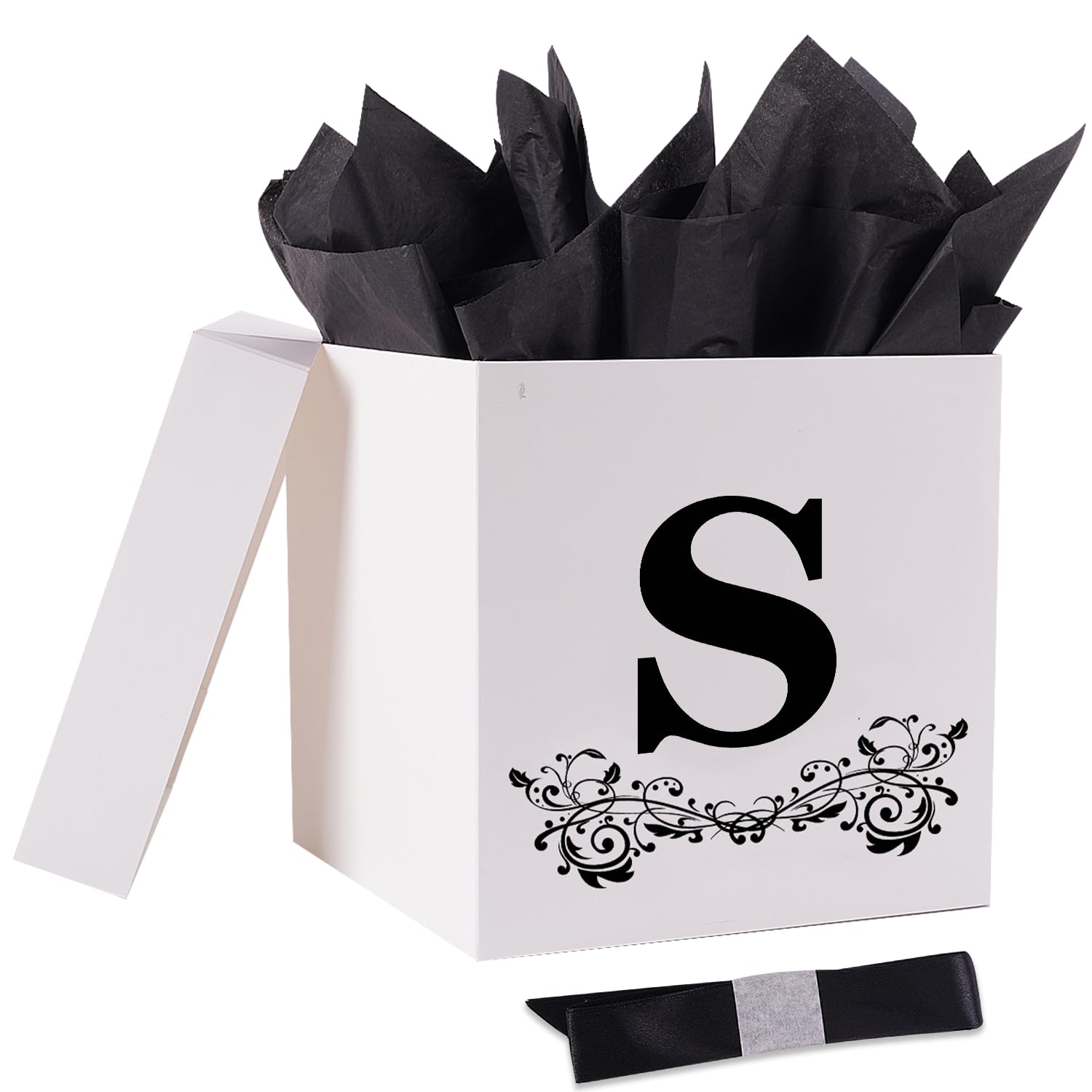 Amazon.com: Jaywayang Letter Gift Box with Lid, Ribbon and Warpping ...